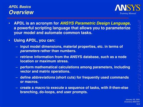 Ppt Apdl Basics Powerpoint Presentation Free Download Id5387832