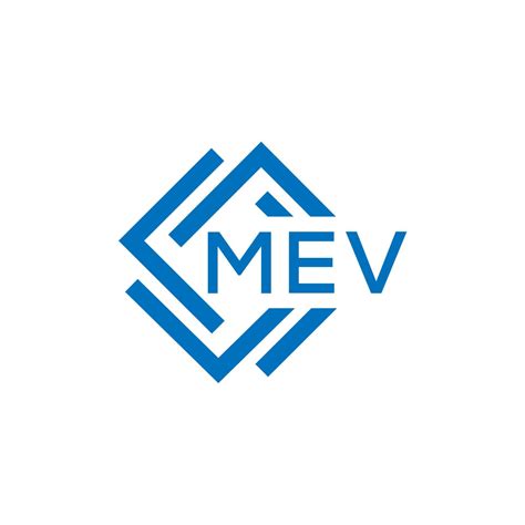Mev Letter Logo Design On White Background Mev Creative Circle Letter