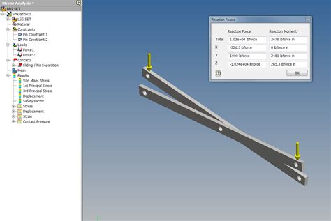 Fea Pin Constraint Reaction Forces Autodesk Community