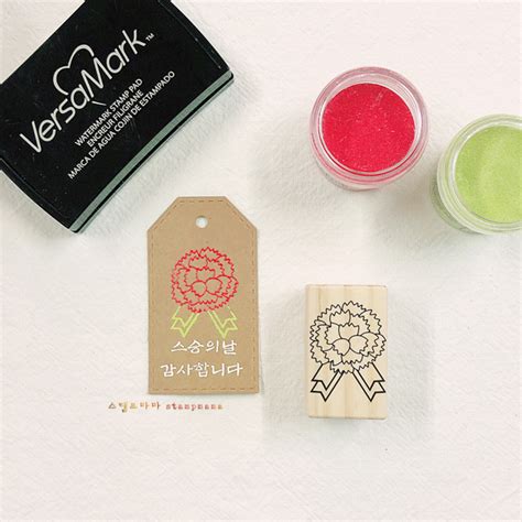 카네이션 브로치 스탬프 사이즈종류 선택 상품 상세정보