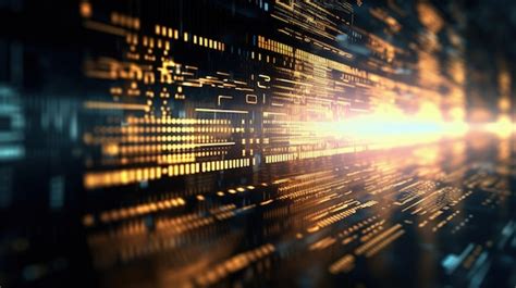 Premium Ai Image Algorithms And Golds Cyber Background Generative Ai