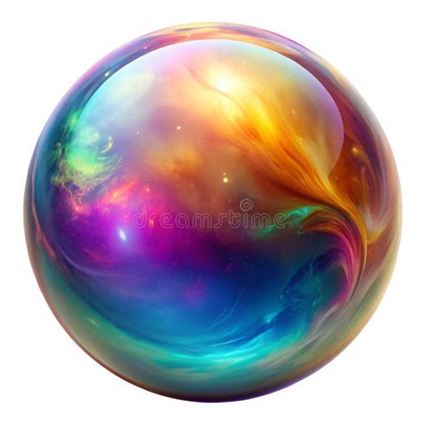 Iridescent Sphere Cosmic Orb Celestial Abstract Art Stock Illustration Illustration Of Surreal