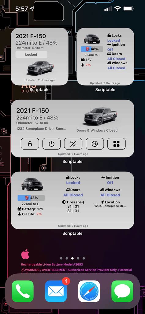 Fordpass Scriptable Widget V2022xx Ios Ipad Macos Bronco6g 2021 Ford Bronco And Bronco
