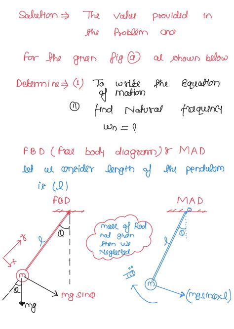 [solved] Eom Equation Of Motion Please Find E O M Natural Frequency