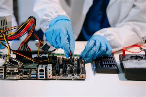 Showcasing Expert Computer Hardware Assembly And Hard Drive Installation With Precision Stock