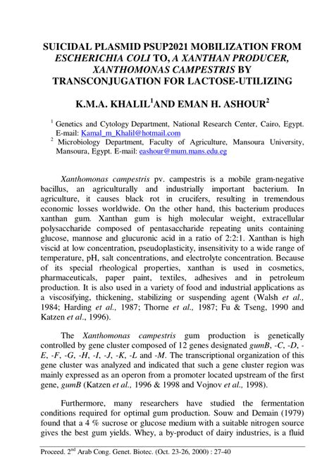 Pdf Production And Properties Of Xanthan Gum By Xanthomonas Campestris
