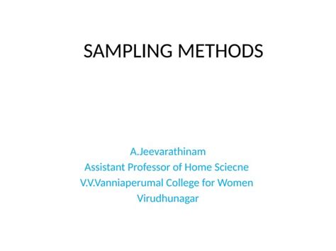 Sampling Techniques In Research Types And Procedure Pptx