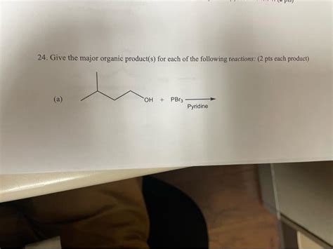 Solved 23 Refer To The Four Reactions Shown Below When