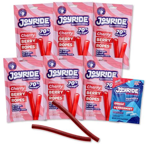 Joyride Cherry Berry Ropes 35 Oz 6 Pack Bundle With 2