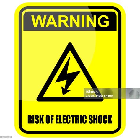 경고 감전 위험 경계 표지에 대한 스톡 벡터 아트 및 기타 이미지 경계 표지 고압 전류 주의 번개 Istock