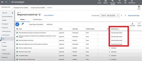 Google Ads Tutorial Using Automatically Created Assets For Ad Creation