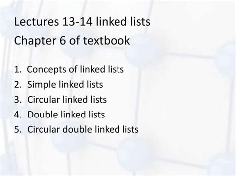 cp264 lecture13 14 linkedlist ppt