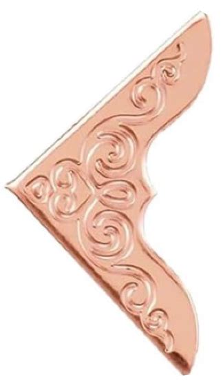 Hardware Corner Protectors 23mm Fancy Scroll Design 1 Pair Rose Go Natasha Makes