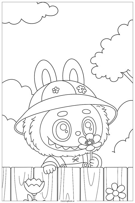 50张labubu填色页（免费pdf和png打印）