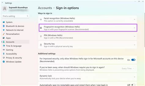 11 Correctifs Pour Loption Dempreinte Digitale Windows Hello Indisponible Ou Ne Fonctionne Pas