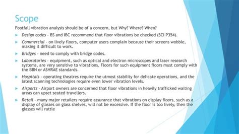 Footfall Vibration Analysis Pptx