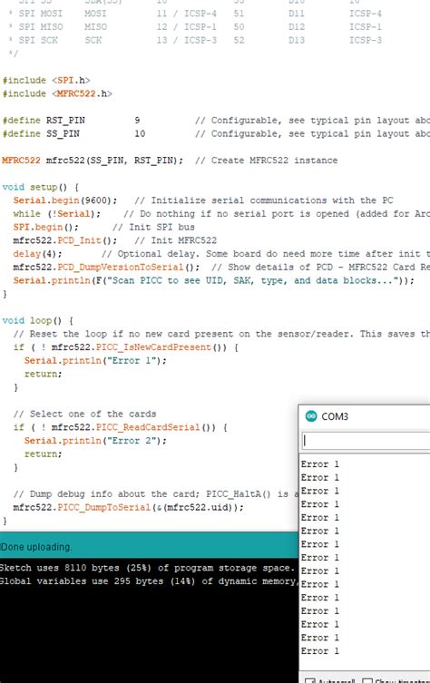 Keep Getting Red Light On Rfid Rc522 Programming Arduino Forum
