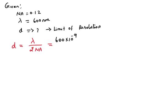 Solved If The Resolving Limit For Our Compound Light Microscopes Is 0