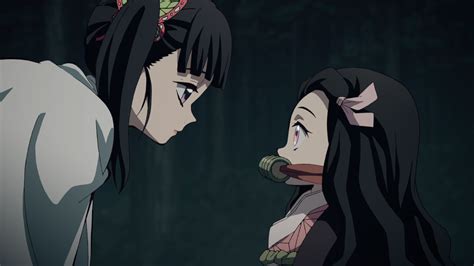 배경 화면 Kimetsu No Yaiba Kanao Tsuyuri Kamado Nezuko 제복 자연 핑크 눈 활