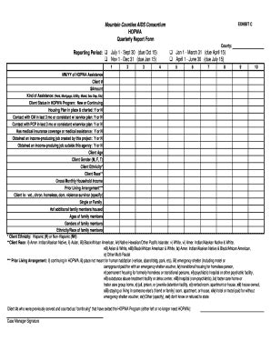 Fillable Online HOPWA Report Form Rev Xls Fax Email Print PdfFiller