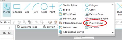 Creating Projected Curve In NX Sketch Cad Tips Creating Projected Curve In NX Sketch Cad Tips