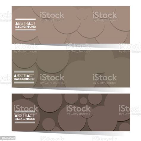 현대 디자인 3 추상 수평 배너 벡터 일러스트 레이 션의 설정 0명에 대한 스톡 벡터 아트 및 기타 이미지 0명 3가지 개체 갈색 Istock