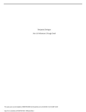 Milestone Two Rough Draft HIS SNHU Studocu