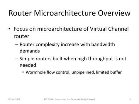 PPT ECE 1749H Interconnection Networks For Parallel Computer Architectures Router