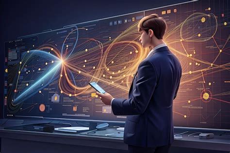 Premium Ai Image A Businessman Harnessing Ai Big Data Digital Neural
