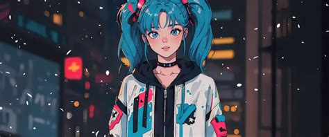 3440x1440 Anime Girl Embraces Snowy City Ultrawide Quad Hd 1440p Hd 4k