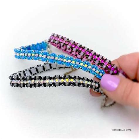 Merlot Crystal Chaton Bracelet Tutorial Eureka Crystal Beads