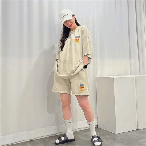 피암 남여공용 오버핏 피그먼트 반팔 반바지 세트 쏠씨 Sssolc