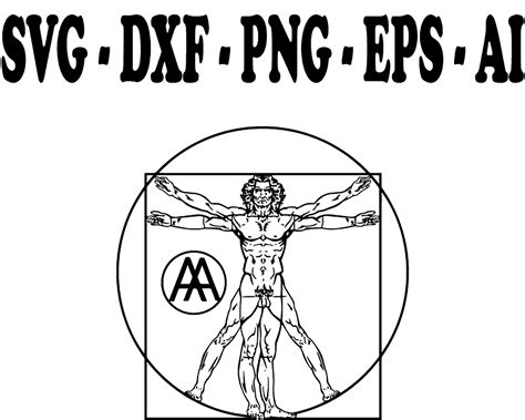 The Vitruvian Man Digital Files Etsy