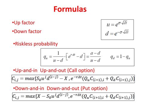 PPT Barrier Option Valuation With Binomial Model PowerPoint Presentation ID 2840049