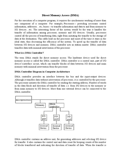 Direct Memory Access Dma What Is A Dma Controller Pdf Central Processing Unit