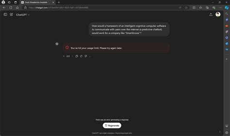 Gpt 4o Youve Hit Your Usage Limit Please Try Again Later Chatgpt