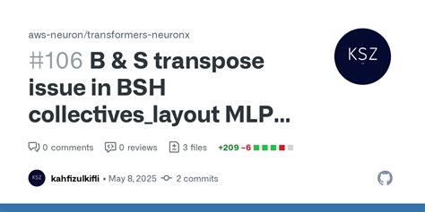 B And S Transpose Issue In Bsh Collectiveslayout Mlp Output By