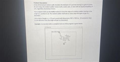 Solved Problem Description A Two Dimensional Random Walk