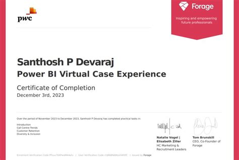 Santhosh P Devaraj On Linkedin Theforageandpwc Powerbi