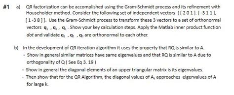 solved a qr factorization can be accomplished using the