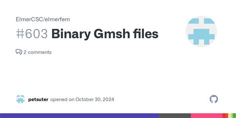 binary gmsh files · issue 603 · elmercsc elmerfem · github