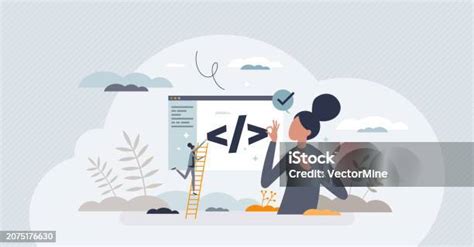 Pengembangan Aplikasi Dan Proses Pemrograman Aplikasi Konsep Orang Kecil Ilustrasi Stok Unduh