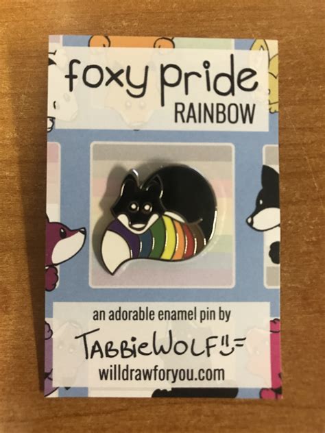Foxy Lgbtq Pride Enamel Pin Poc Rainbow Etsy