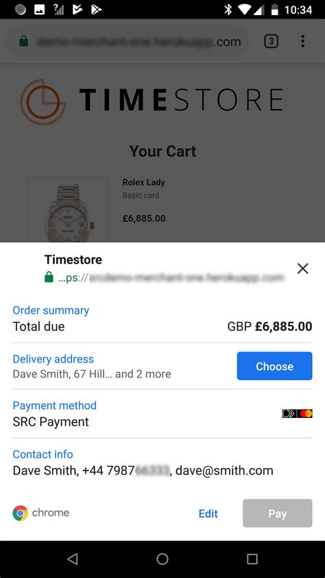 Using The Payment Request Api On Android — P4 Innovation Ltd
