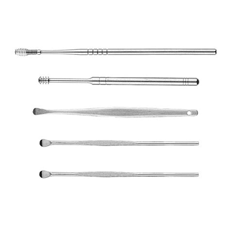 Predolo 5 Piece Earwax Removal Kit Portable Stainless Steel Ear