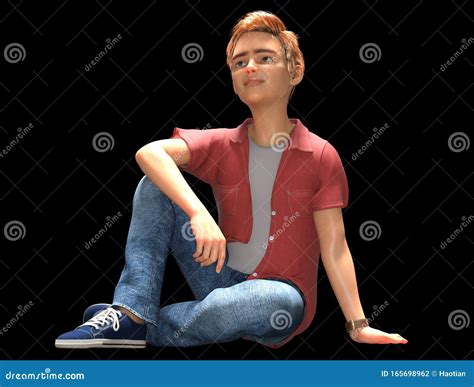 Cute Auburn Teen 3d Render Stock Illustration Illustration Of Teen