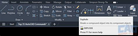 Autocad Explode Command Break Blocks To Parts