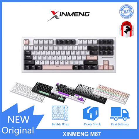 Xinmeng M Hot Plug Three Mode Wireless Wired Rgb Game Keyboard Shopee Philippines