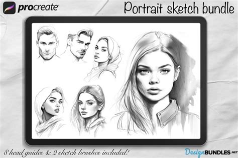 Procreate Portrait Sketch Bundle Procreate Portrait Sketch Bundle