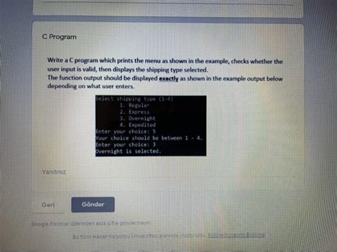 Solved C Program Write A C Program Which Prints The Menu As